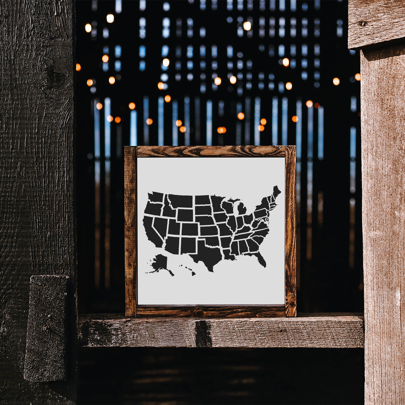 United States Stencil - United States Map Stencil - USA Template