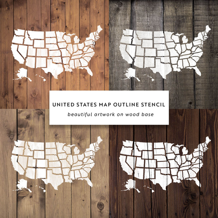 United States Stencil - United States Map Stencil - USA Template