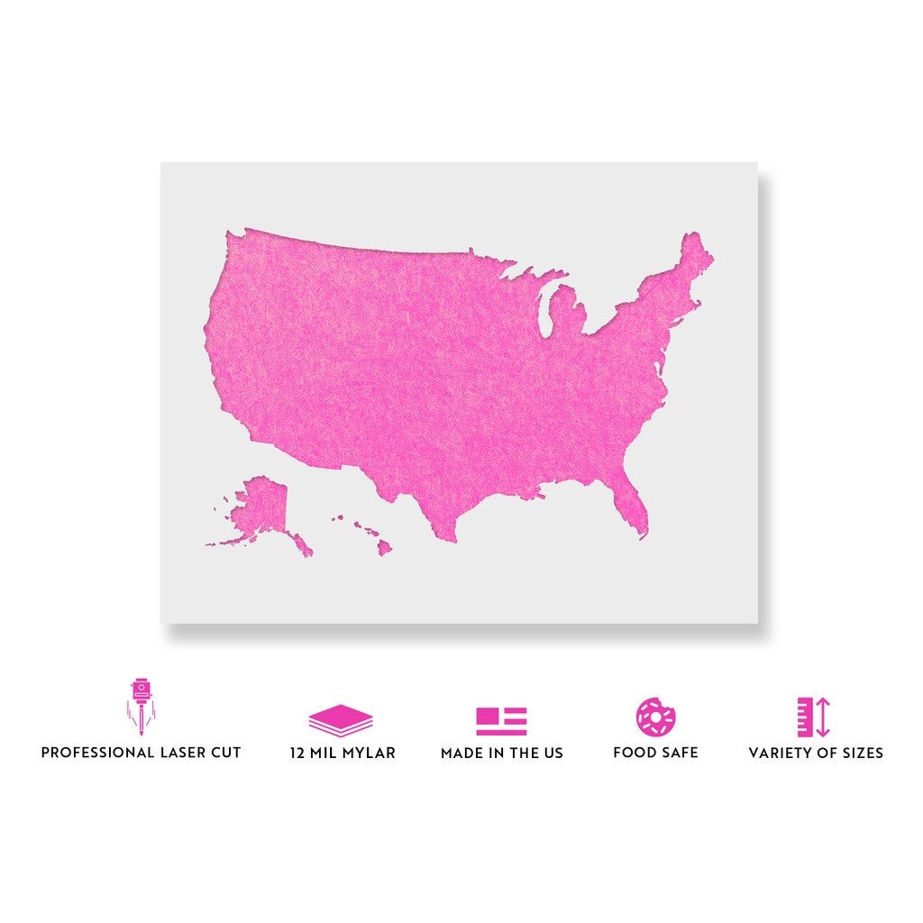 United States Map Stencil – USA Map Stencil Template