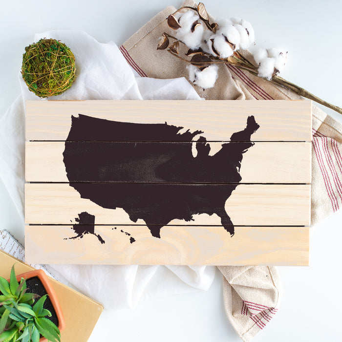 Table Levelers United States Map Stencil - Reusable 5.75x6 Inch ...