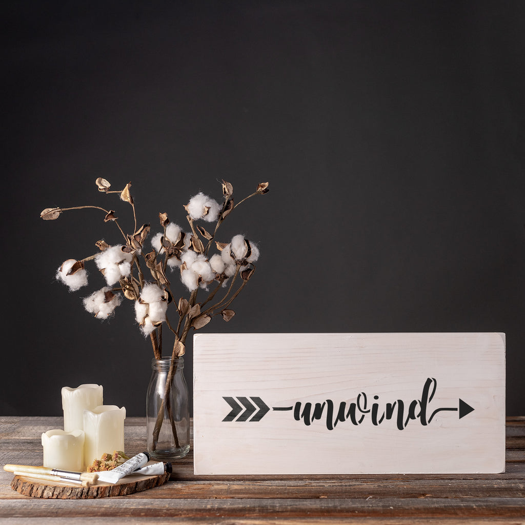 Unwind Arrow Stencils - Stencil Revolution