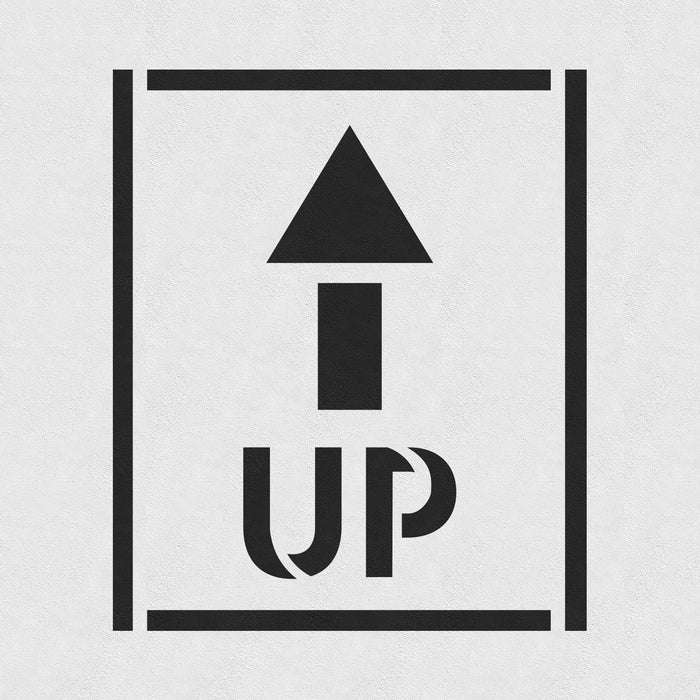 Up Arrow Text Stencils - Stencil Revolution