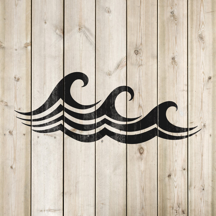 Waves Stencil for Ocean Themed DIY Projects - StencilRevolution