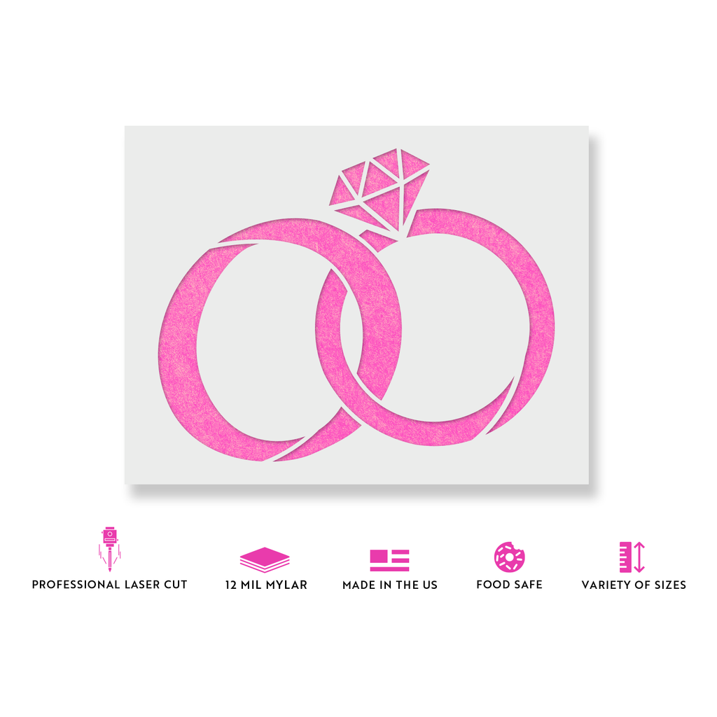 Wedding Rings Stencils - Stencil Revolution