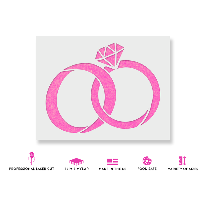 Wedding Rings Stencils - Stencil Revolution