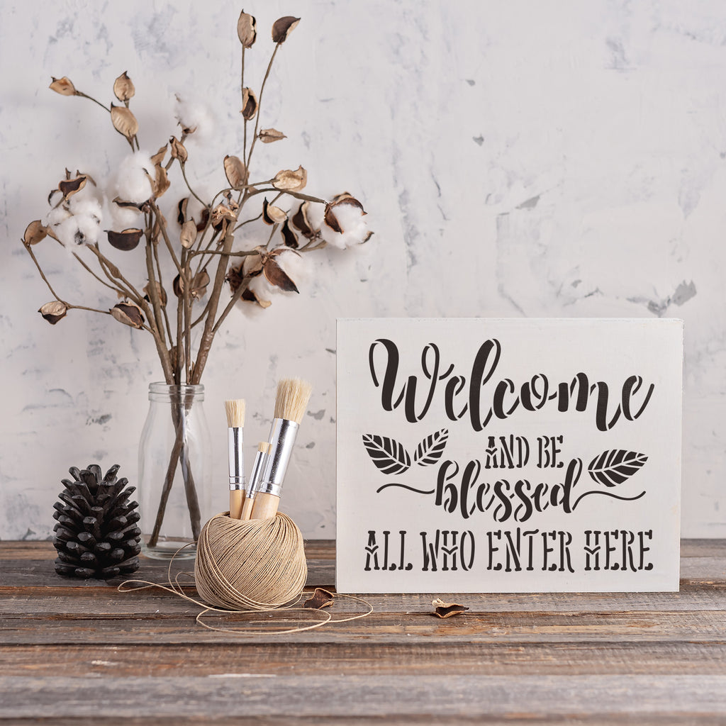 Welcome and Be Blessed Stencil