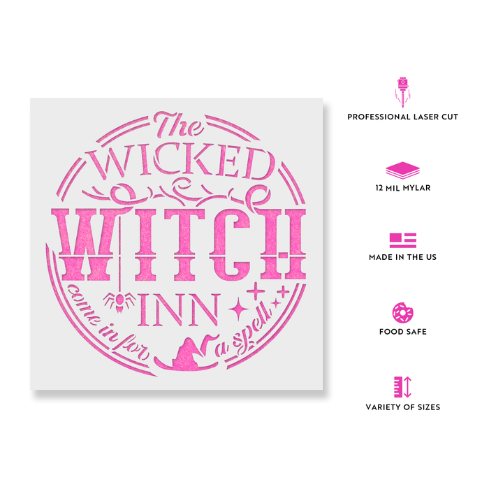 Wicked Witch Inn Spell Stencils - Stencil Revolution