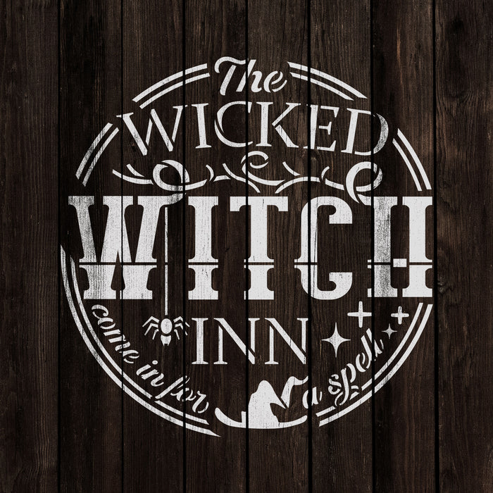 Wicked Witch Inn Spell Stencils - Stencil Revolution
