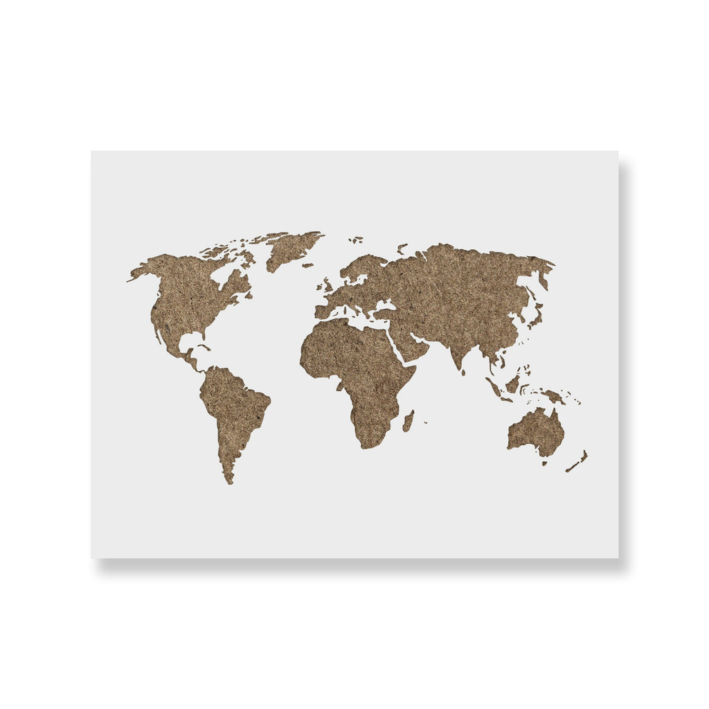 World Map Stencil - Large World Map stencils - World Stencil