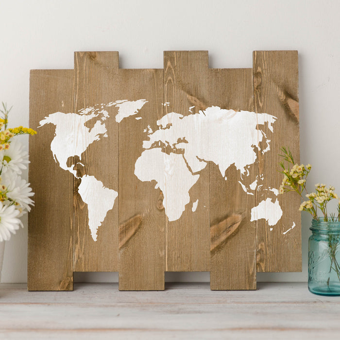 World Map Stencil - Large World Map stencils - World Stencil