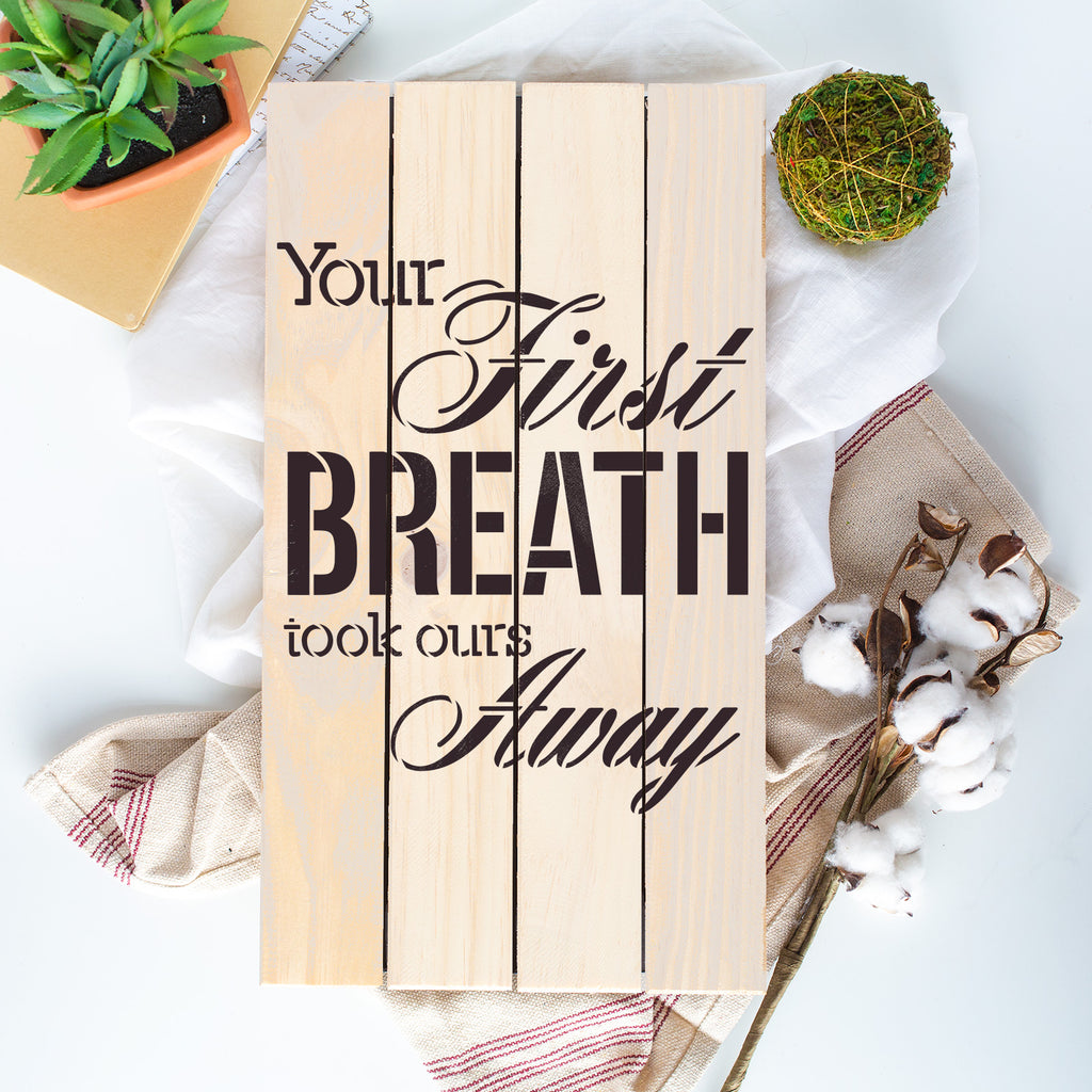Your First Breath Infant Stencils - Stencil Revolution