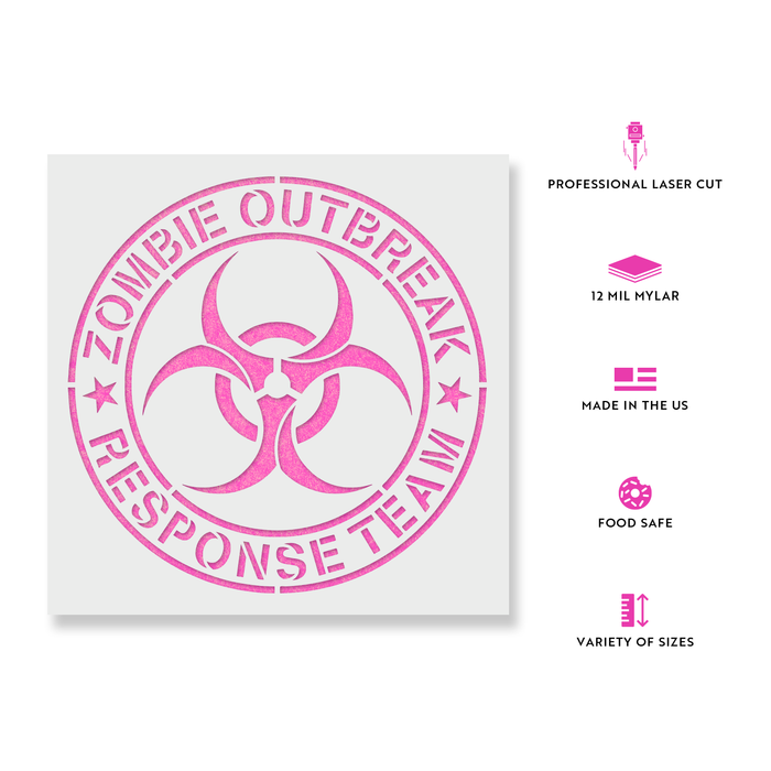 Zombie Outbreak Stencils - Stencil Revolution