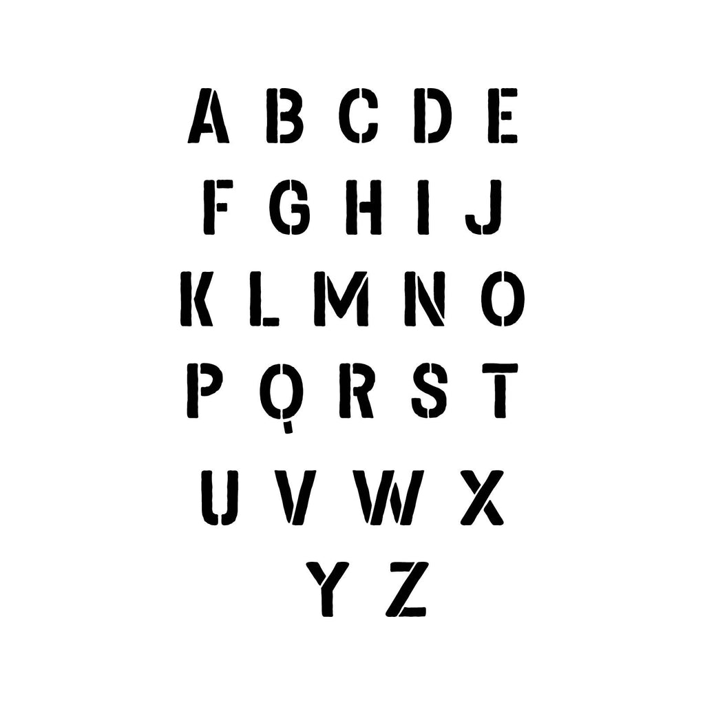 Gasoline Letter Stencils Set - Stencil Revolution